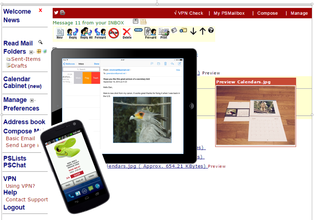 Setup > Email – PSMail.net
